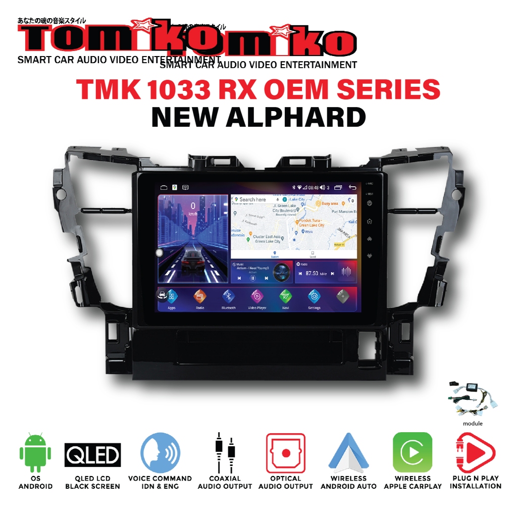 Jual Tomiko - headunit android tmk 1033 rx oem for New Alphard + Module ...