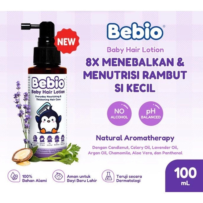 Jual BEBIO MURAH HAIR LOTION / MINYAK RAMBUT BAYI DAN ANAK 100ML | Shopee Indonesia