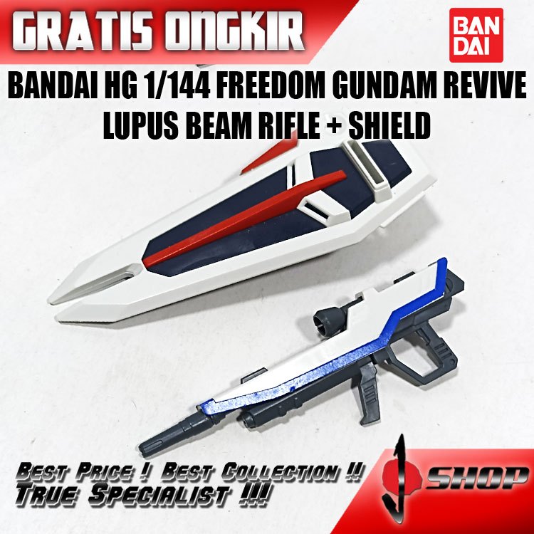Jual BANDAI HG 1/144 FREEDOM GUNDAM REVIVE LUPUS BEAM RI-FLE + SHIELD HG2884 | Shopee Indonesia