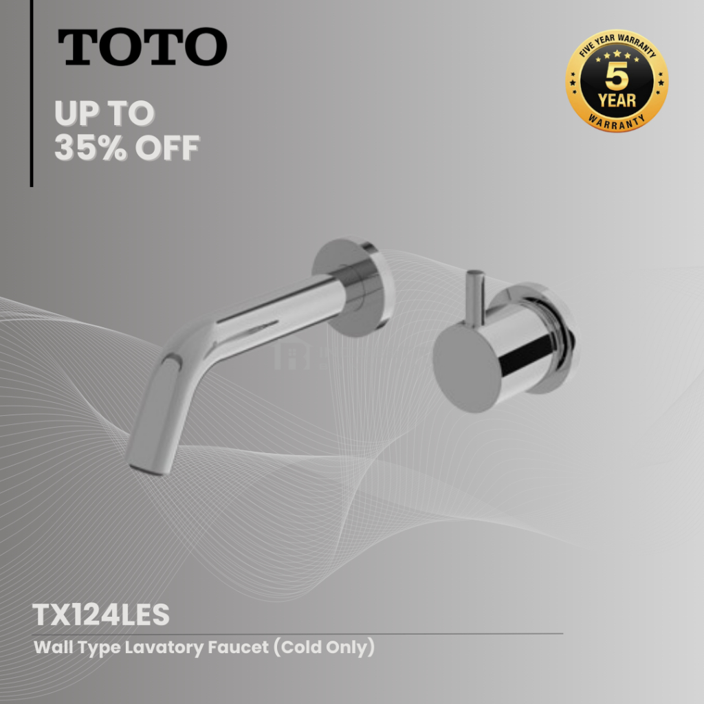 Jual Kran Wastafel Dinding TOTO TX124LES / Kran Wastafel TOTO (Cold ...