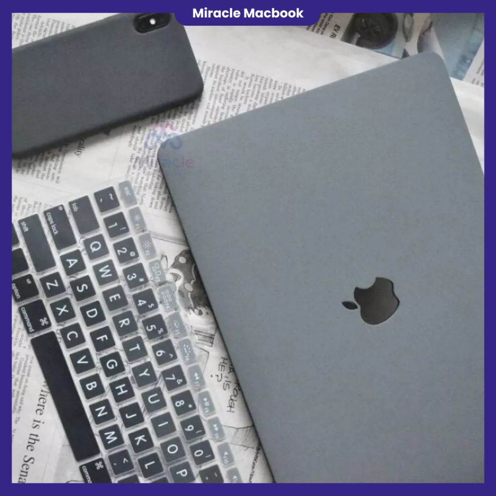 Jual MacBook Sand Grey Texture Case with Logo Cut Out Hard Case MacBook ...