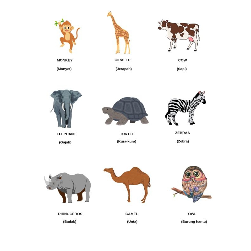 Jual WORKSEET belajar bahasa inggris anak (kosa kata) | Shopee Indonesia