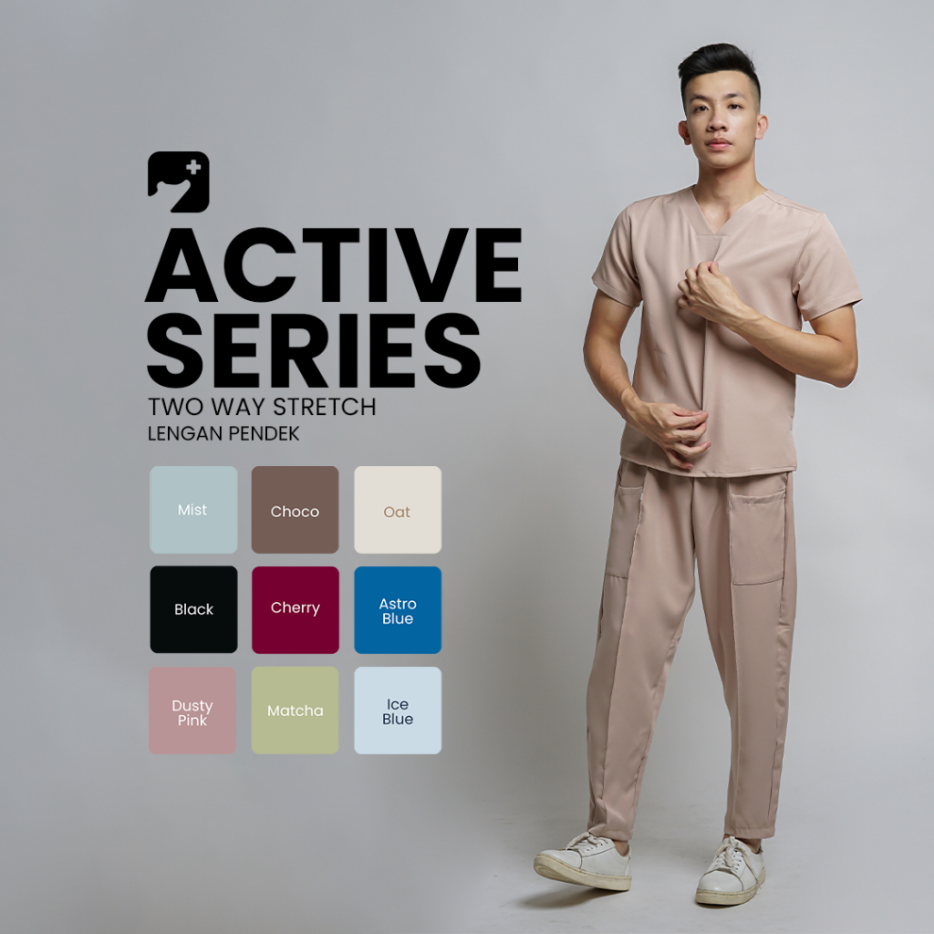 Jual ACTIVE Series - Two Way Stretch / Doctor's Scrub / Baju Jaga ...