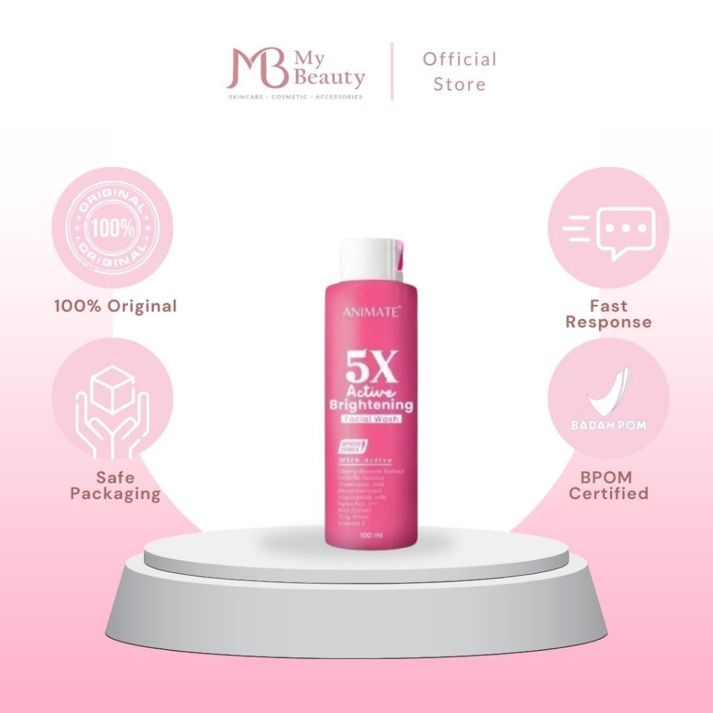 Jual Animate 5x Active Brightening Facial Wash 100 ml | Shopee Indonesia
