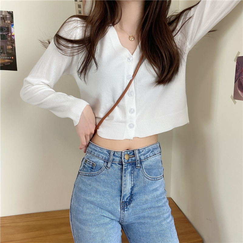 Jual Cardigan Knit Wanita Rajut Korea Jepang Import Lembut Pakaian Wanita Atasan Outwear ...