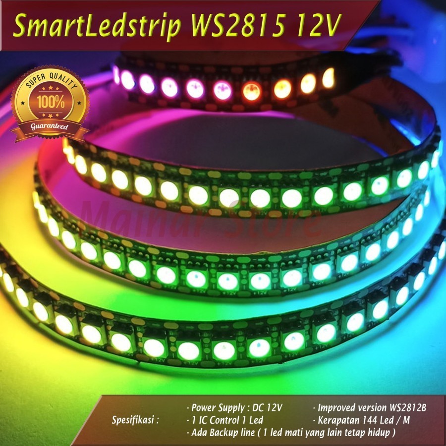 Jual RGB Smart LED Strip IP30 WS2815 isi 72 / 144 mata per meter By ADN ...
