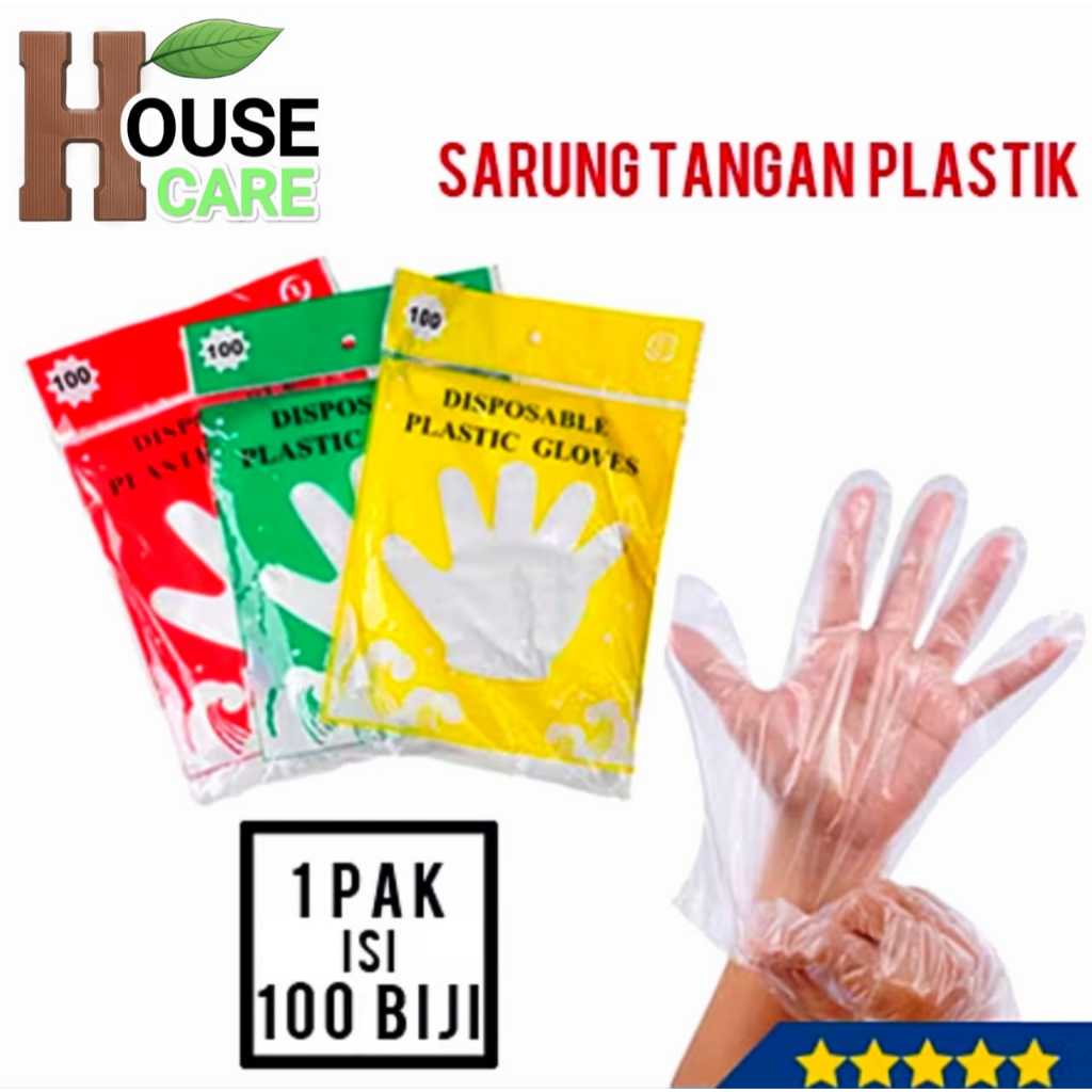 Jual SARUNG TANGAN PLASTIK SEKALI PAKAI ISI 100 PCS PER PACK / DISPOSABLE GLOVES / SARUNG TANGAN ...