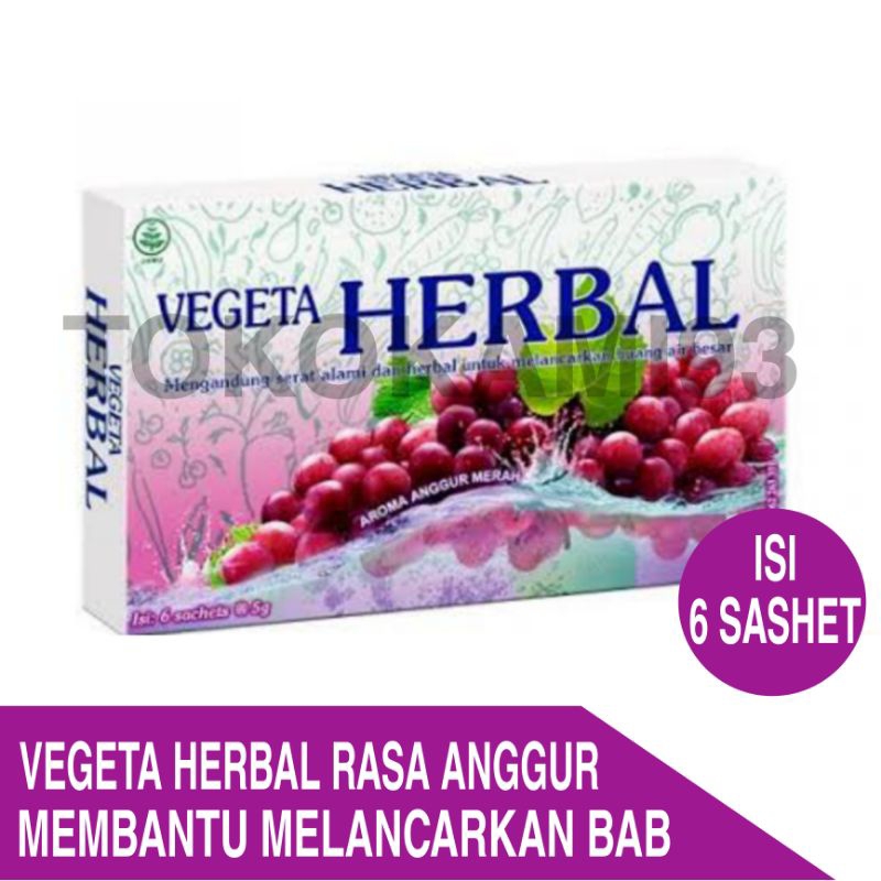 Jual VEGETA HERBAL Rasa anggur kemasan Box isi 6 Sashet | Shopee Indonesia