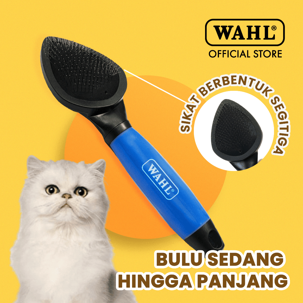 Jual Wahl Cat Pointed Slicker Brush – Sisir Kucing, Pembersih Bulu ...