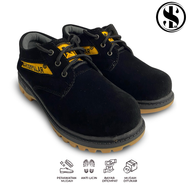 Jual Sepatu Caterpillar Hitam Sidney Septi Sepatu Boot Low Tali Sepatu ...