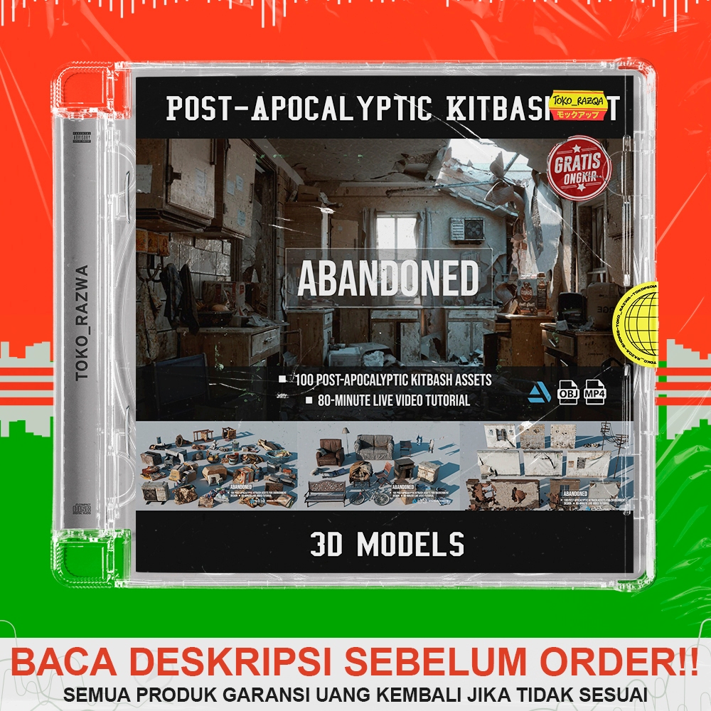 Jual 3D Models - Post-Apocalyptic Kitbash Set & Tutorial - Format OBJ - 150325 | Shopee Indonesia