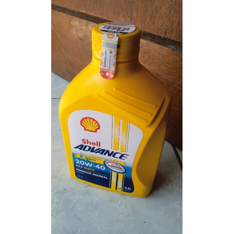 Jual shell oli motor advance ax5 matic 20w-40 0,8l (lolos barcode scan ...