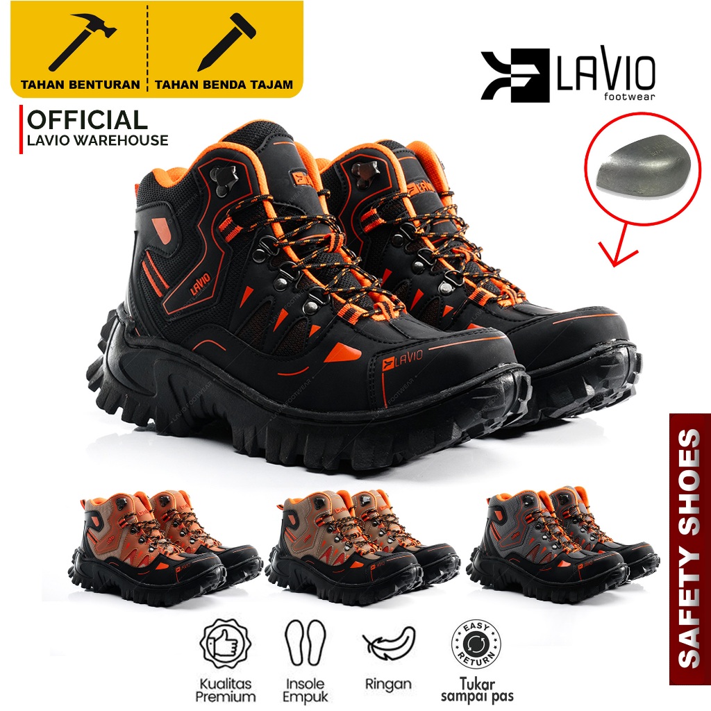 Jual LAVIO SEPATU SAFETY ORIGINAL UJUNG BESI MUNCAK GUNUNG SEPATU SEPTI ...