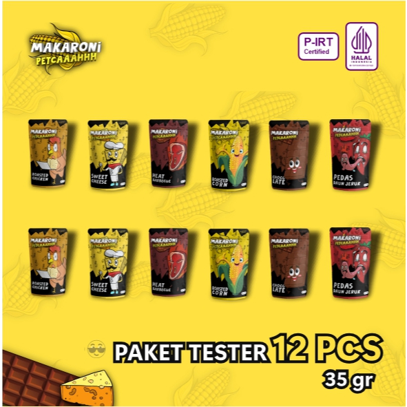 Jual Paket Tester Isi 12 Pcs Makaroni Pecah Aneka Rasa Snack Makanan ...