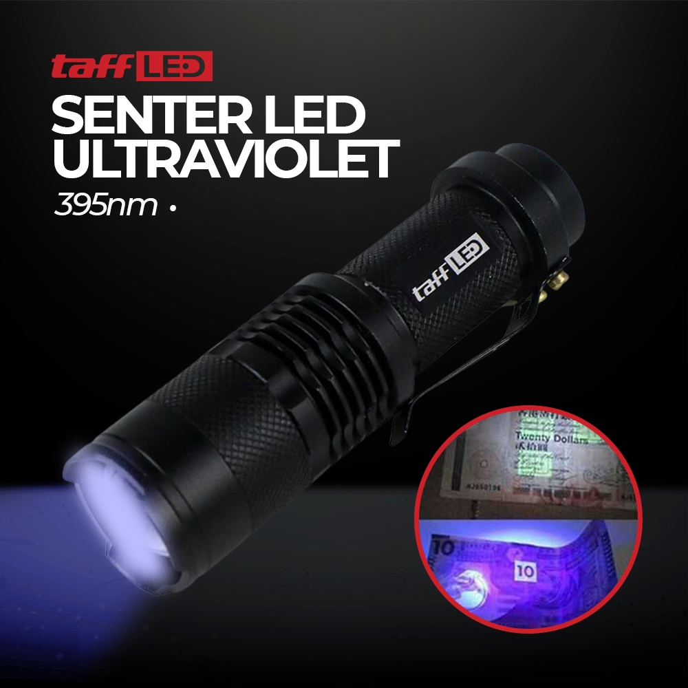 Jual TaffLED Senter LED UV 395nm Waterproof Pocketman Ultraviolet - P1 ...