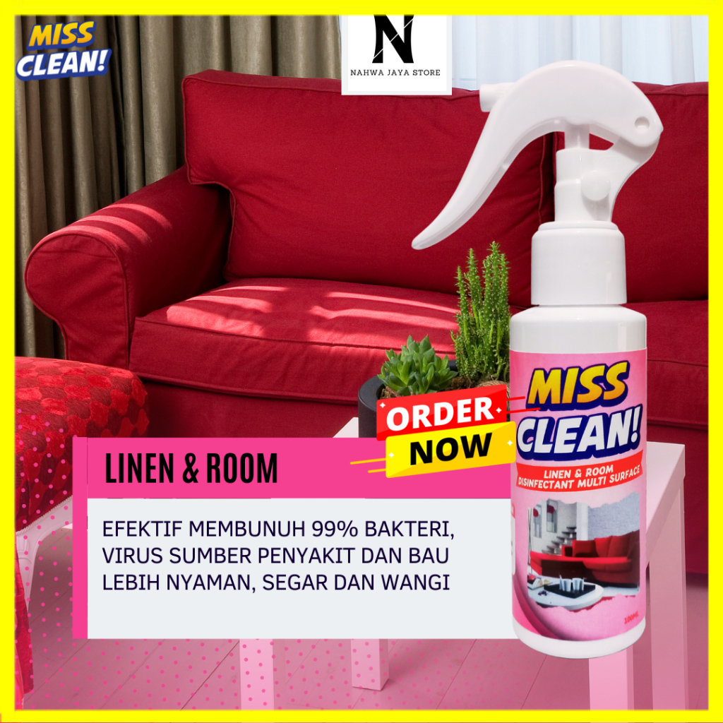 Jual Linen Room Disinfectant Multi Surface MISS CLEAN , aman untuk ...