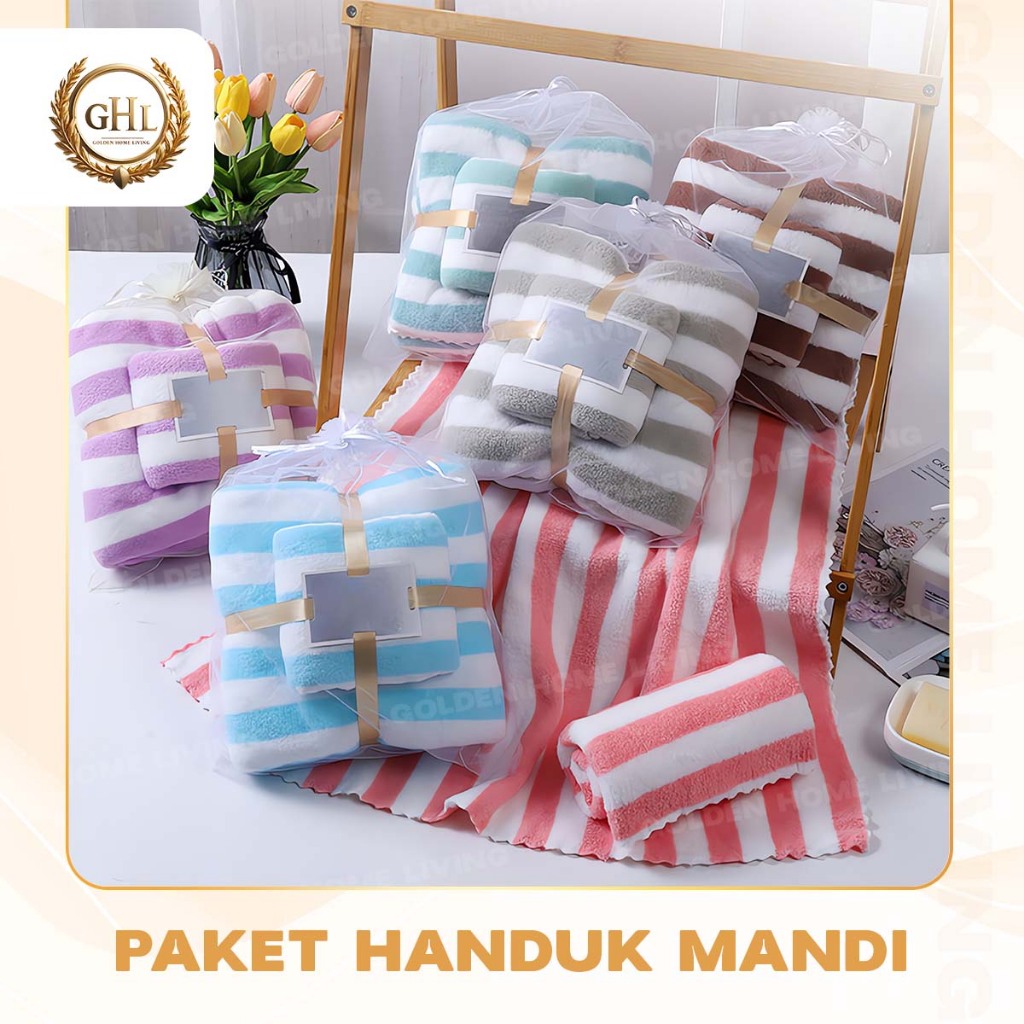 Jual Ghl-Handuk Mandi Set 2in1 Handuk mandi dan Wajah | Shopee Indonesia