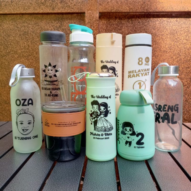 Jual BOTOL CUSTOM SABLON MINIM ORDER 30pcs, Botol Sablon, Botol Custom ...
