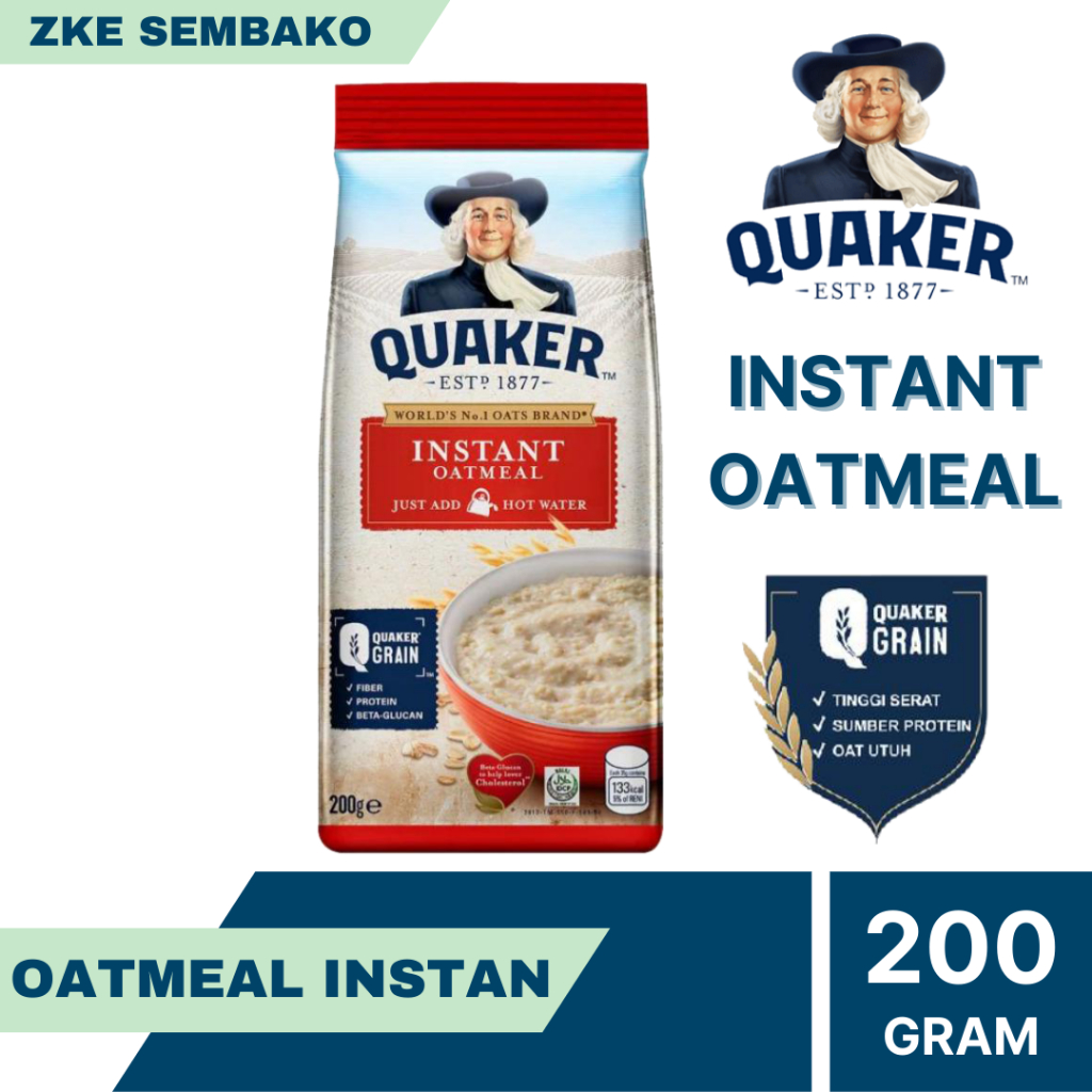 Jual Quaker Oatmeal Instan 200 Gram | Shopee Indonesia