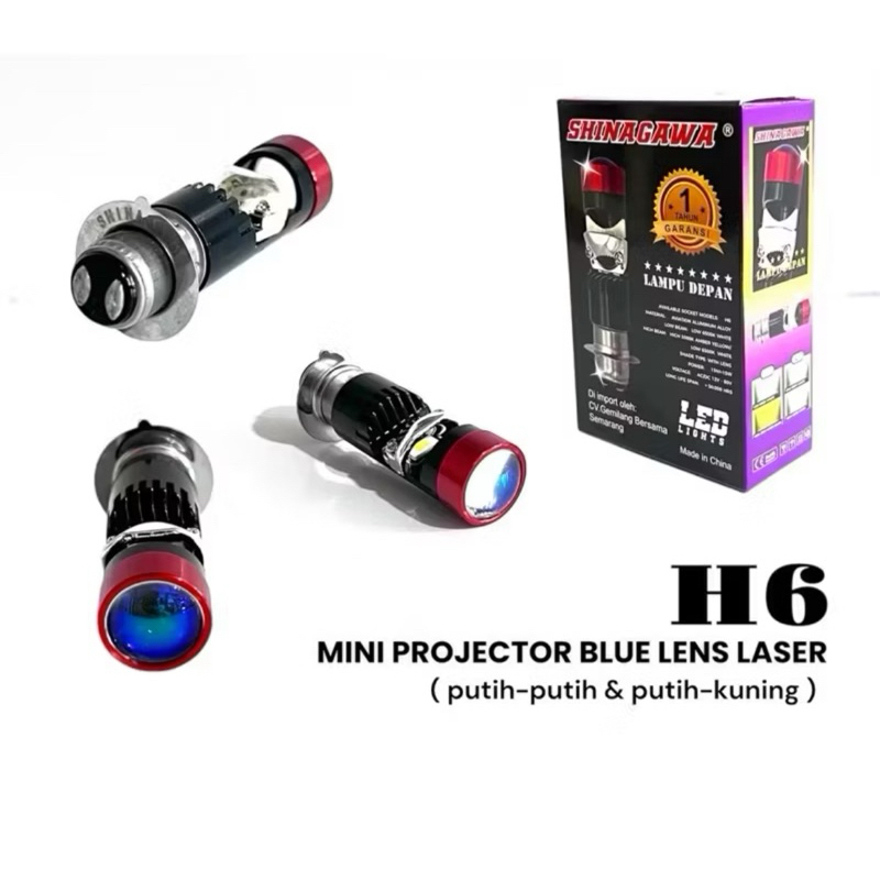 Jual LAMPU DEPAN H6 LED BILED LASER D2 MINI PROJECTOR MOTOR MINI LED ...