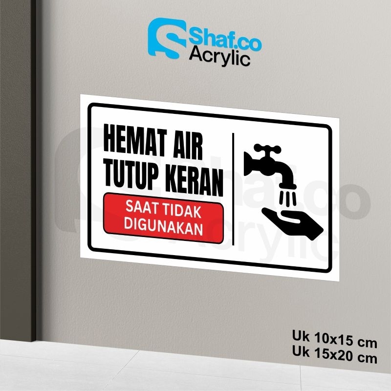 Jual STICKER HEMAT AIR TUTUP KERAN // STIKER // RAMBU-RAMBU // STICKER ...