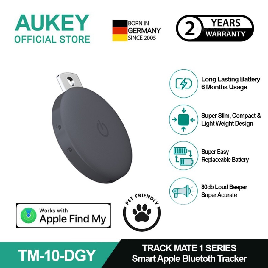 Jual AUKEY Smart Mini AirTag Bluetooth Tracker For Apple Track Mate 1 Series TM-10 | Shopee ...