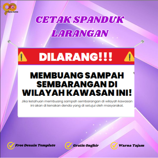 Jual SPANDUK BANNER LARANGAN DILARANG PERINGATAN | Shopee Indonesia