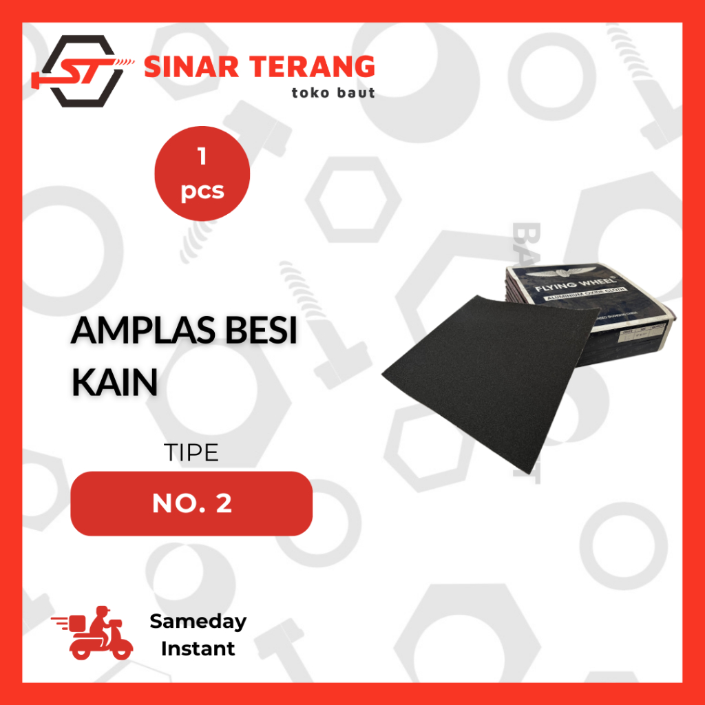 Jual Amplas Besi Kain No 2 FLYING WHEEL Lembaran | Shopee Indonesia