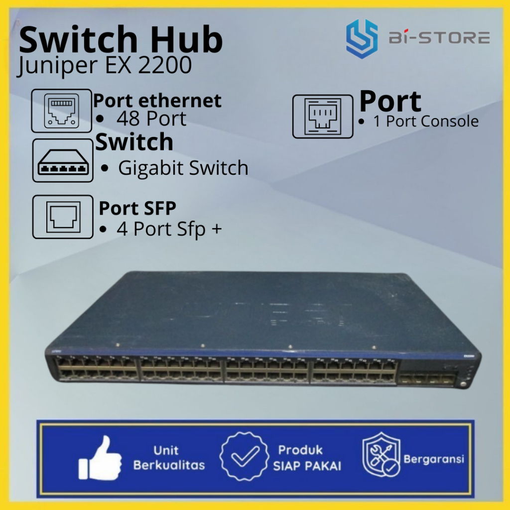 Jual Switch Hub Gigabit Juniper EX 2200 48 Port Dengan 4 Port SFP ...
