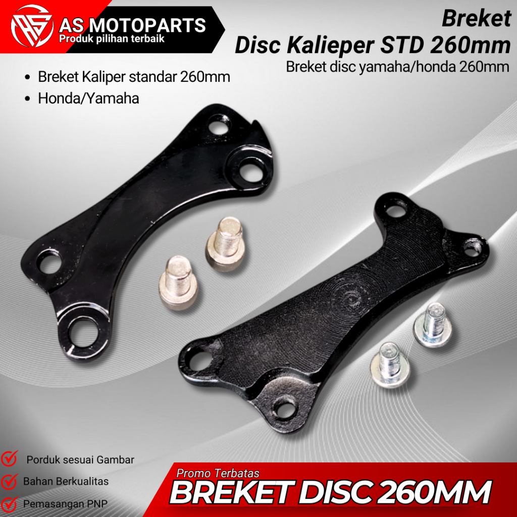 Jual BREKET KALIFER STANDAR 260MM VARIO BEAT GENIO SCOPY BREKET DISC ...
