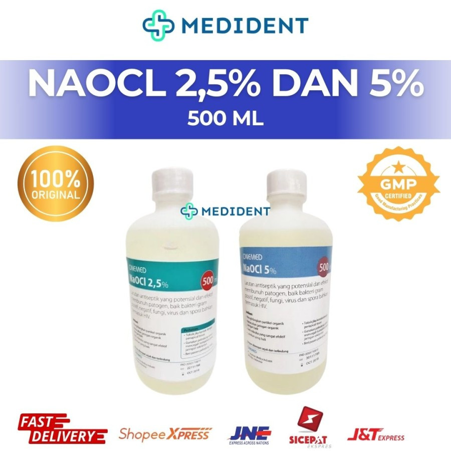 Jual NaOCl 2.5% NaOCl 5% / Sodium hypochlorite / Larutan Irigasi ...