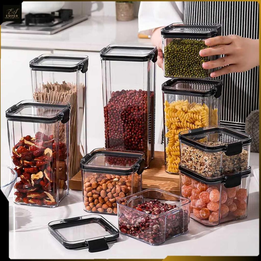Jual MeHaa Toples Plastik Penyimpanan Makanan Kedap Udara Storage Jar ...