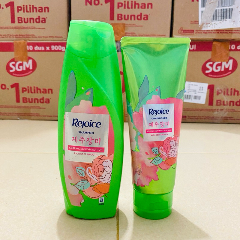 Jual Rejoice Shampoo Korean Jeju 340ml / Conditioner Korean Jeju 150ml / Rejoice Shampoo Korean ...