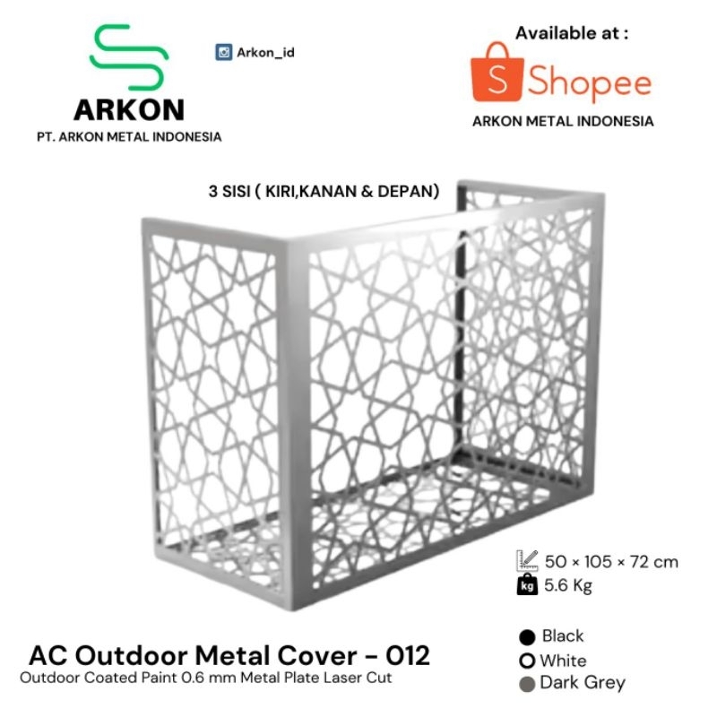 Jual Arkon AC Outdoor Metal Cover / Penutup Outdoor AC Estetik - 012 ...