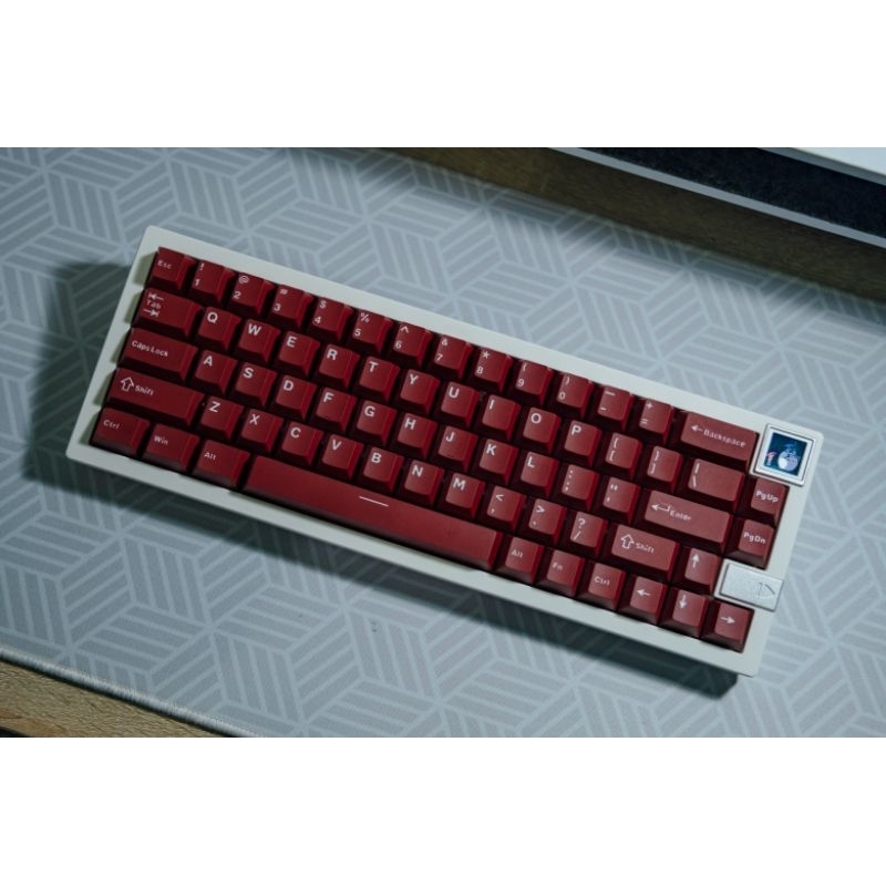 Jual Keycaps White on Maroon Chery Profile | Shopee Indonesia