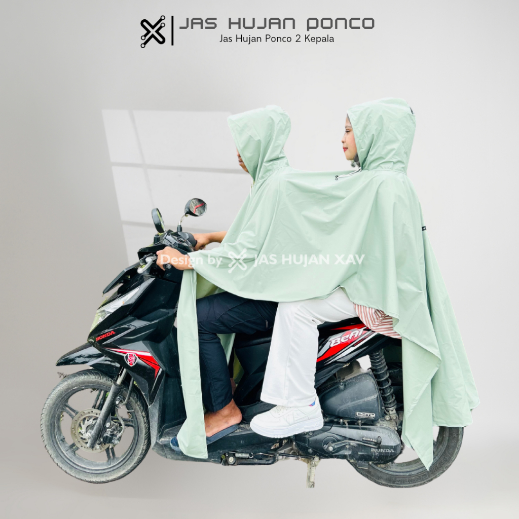 Jual Jas Hujan XAV Kelelawar 2 Kepala Jumbo Ponco 2 In1 Dua Orang Pria Wanita Tebal Anti Rembes ...
