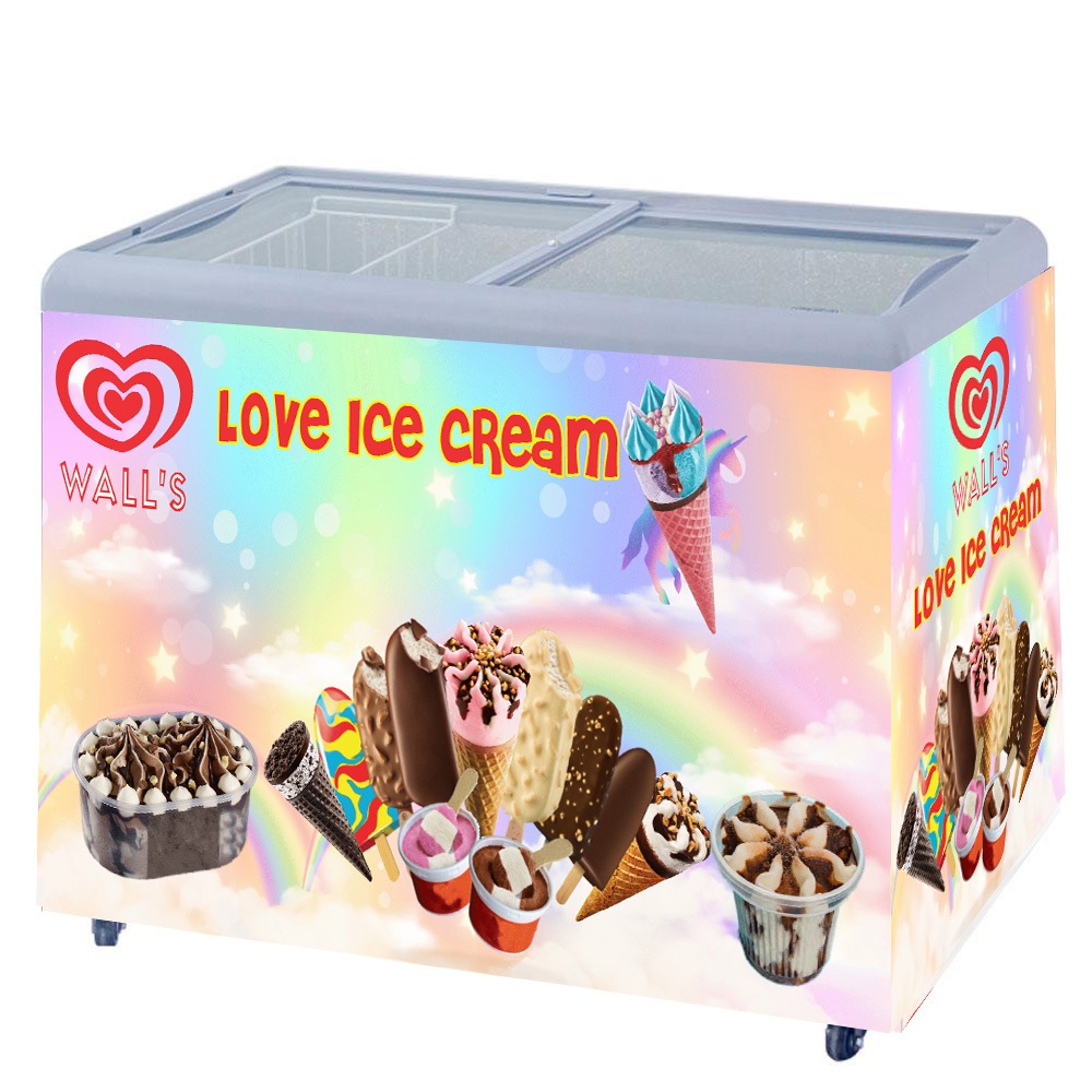 Jual Stiker freezer kulkas motif ice cream unicorn | Shopee Indonesia