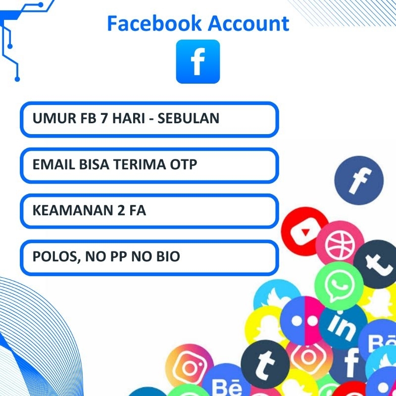 Jual Akun FB Berumur Lengkap EMAIL & 2FA | Shopee Indonesia