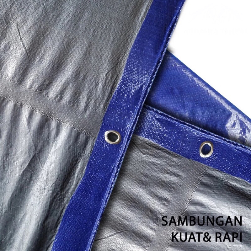 Jual Terpal Plastik A3 Biru Silver TEBAL Ukuran 2X3 / 3X4 / 4X6 ...