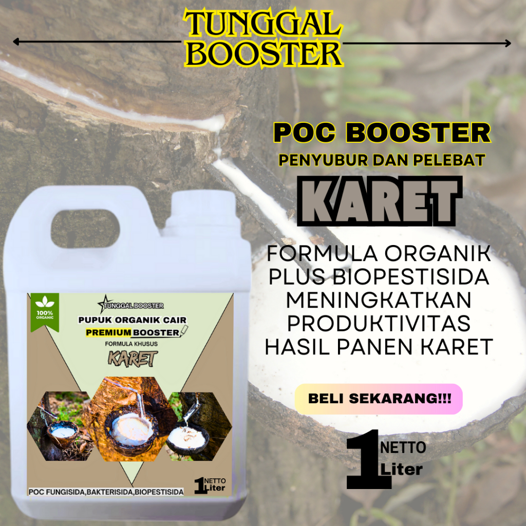 Jual POC Pupuk Organik Cair Tanaman Karet Booster Pelebat dan Perangsang Karet Premium 1Liter ...