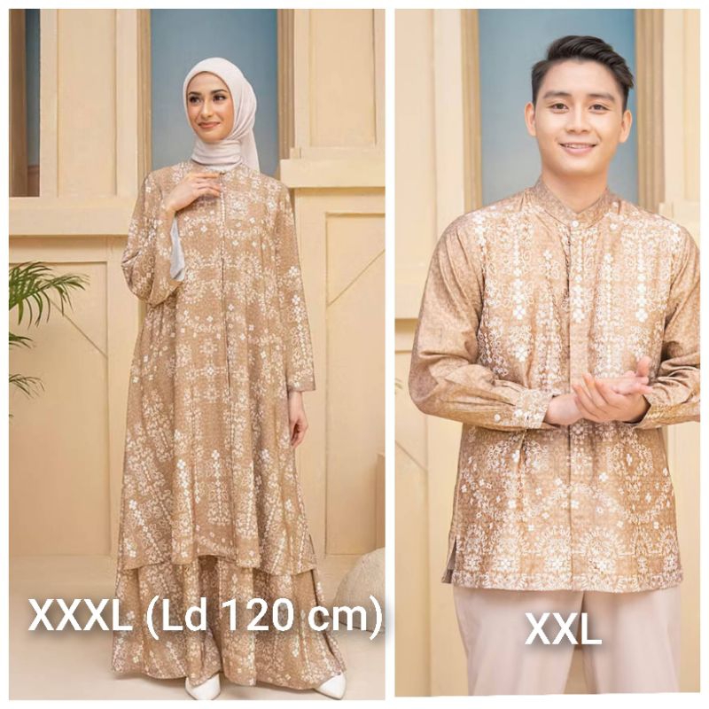 Jual Ready New Couple Set Malqaf Dress + Koko (Golden Delight) ori ...