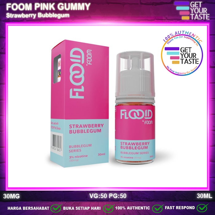 Jual Liquid Foom Pink Gummy Strawberry Gum Salt Nic 30ML by Aboutdrips ...