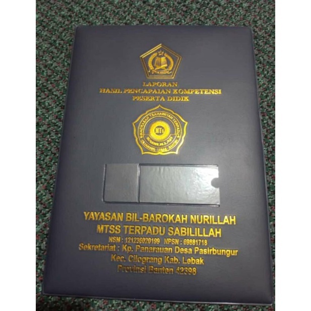 Jual MAP RAPORT/ MAP IJAZAH/ MAP CUSTOM NAMA DAN LOGO SEKOLAH K13 ...