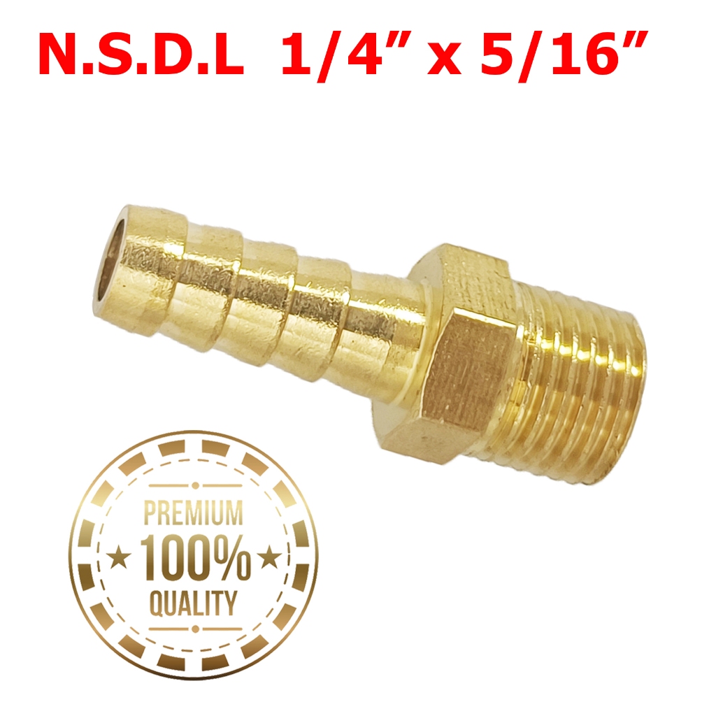 Jual NEPEL SELANG DRAT LUAR 1/4" X 5/16" KUNINGAN ASLI TEBAL / NEPEL ...