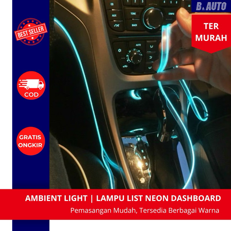 Jual [BISA DIPOTONG] Ambient Light Lampu List Neon Interior Mobil LED ...