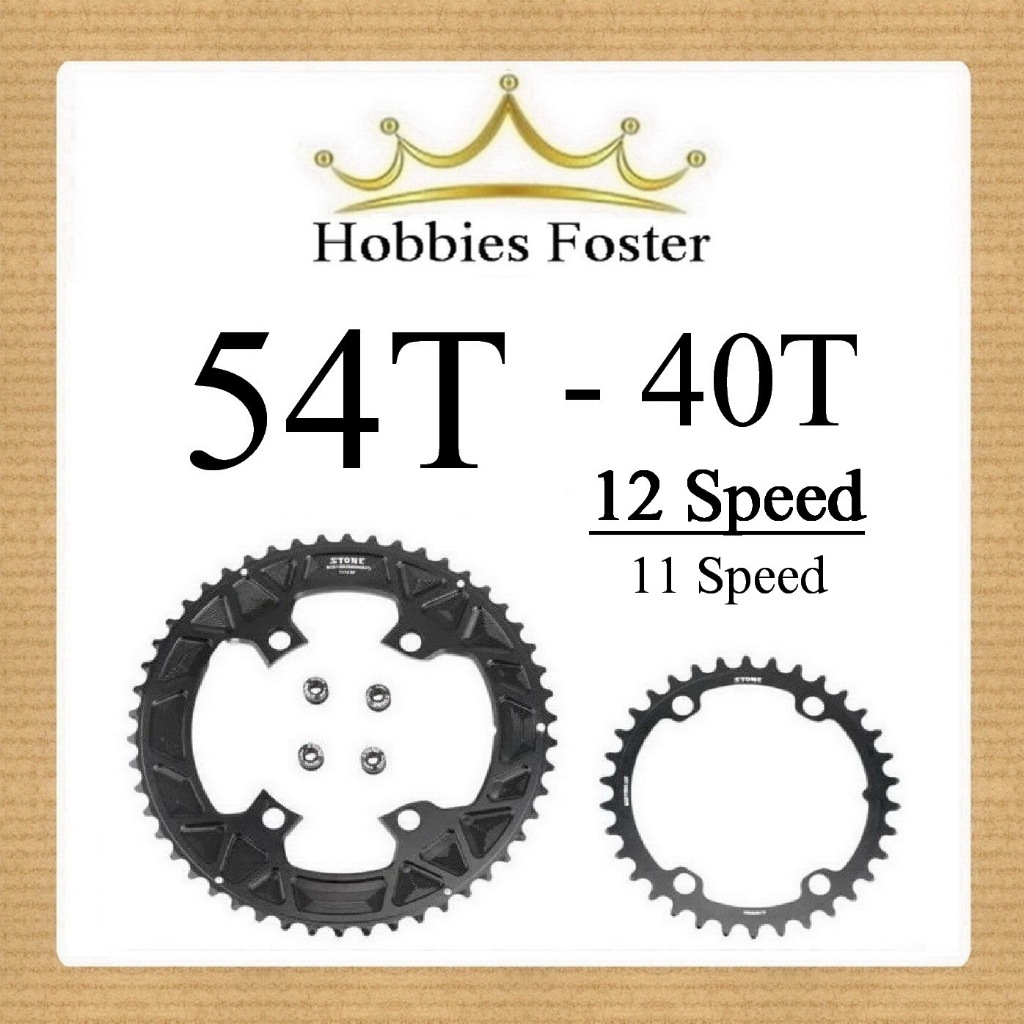 Jual Chain Ring 54T - 40T BCD110 x4 Chainring Double Stone Shimano ...