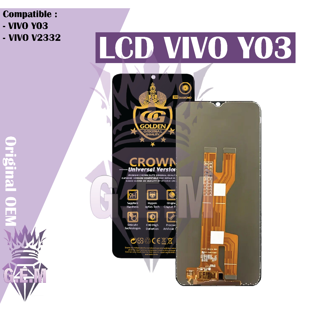 Jual LCD TOUCHSCREEN VIVO Y03 V2332 Y18 Y18E COMPLETE ORIGINAL | Shopee ...