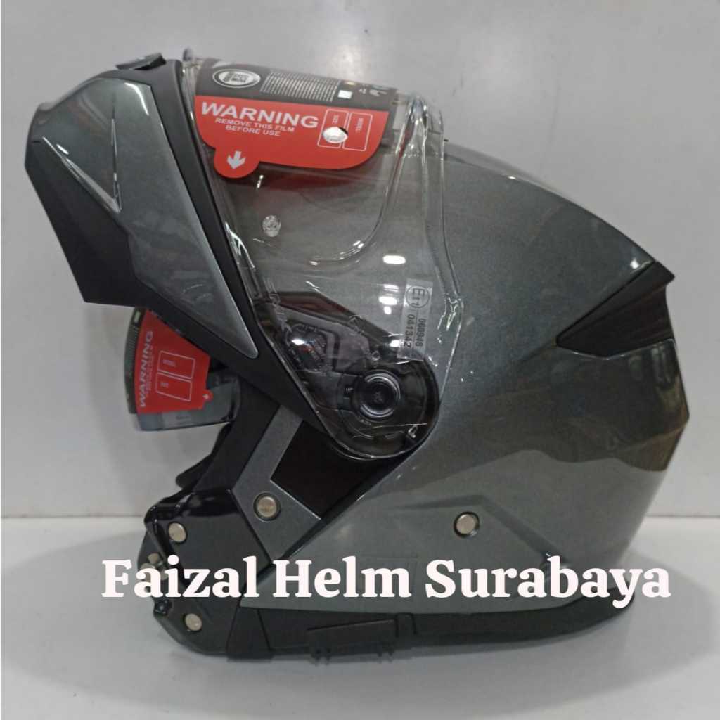 Jual HELM SMK GULLWING FLIP UP HELMET SMK ANTHRACITE GREY MODULAR GL200 ...