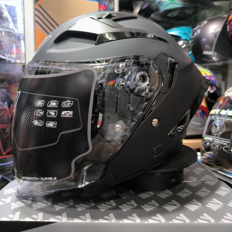 Jual my helmet D5 premium black doff original | Shopee Indonesia