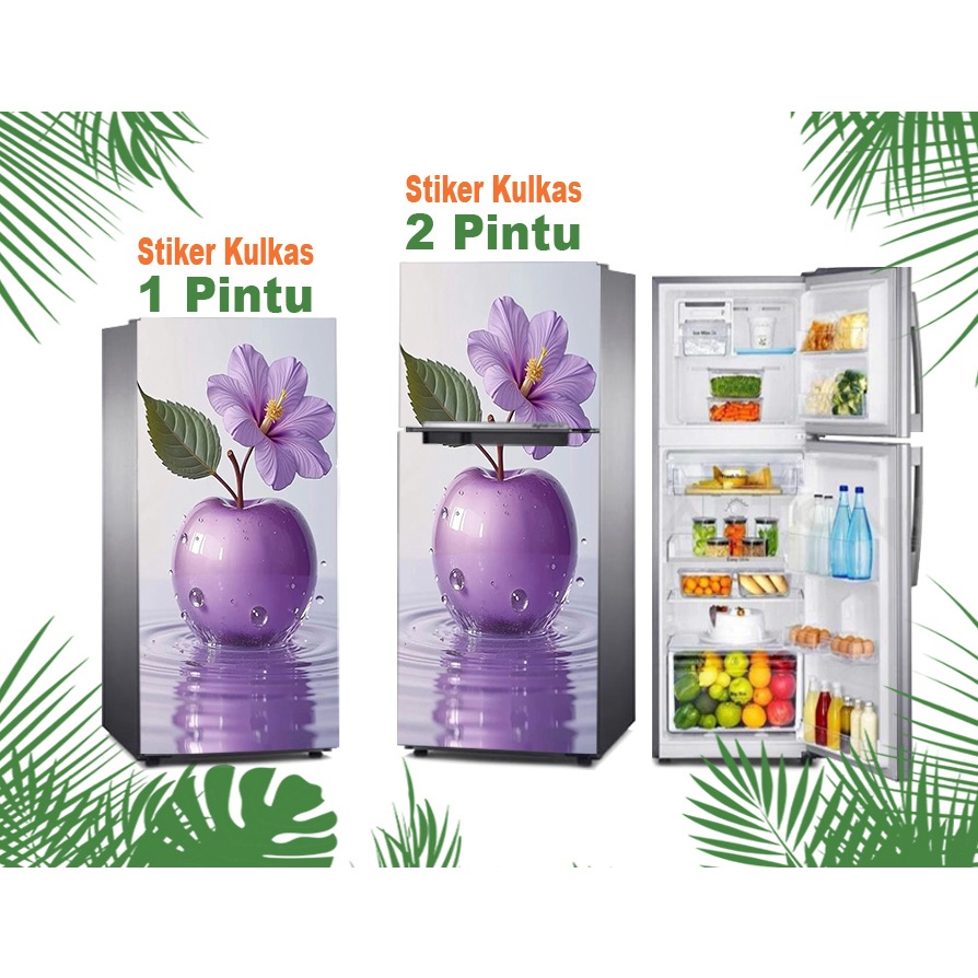 Jual Stiker Kulkas 1 dan 2 Pintu Motif / Apel / Apple / Fruit | Shopee ...